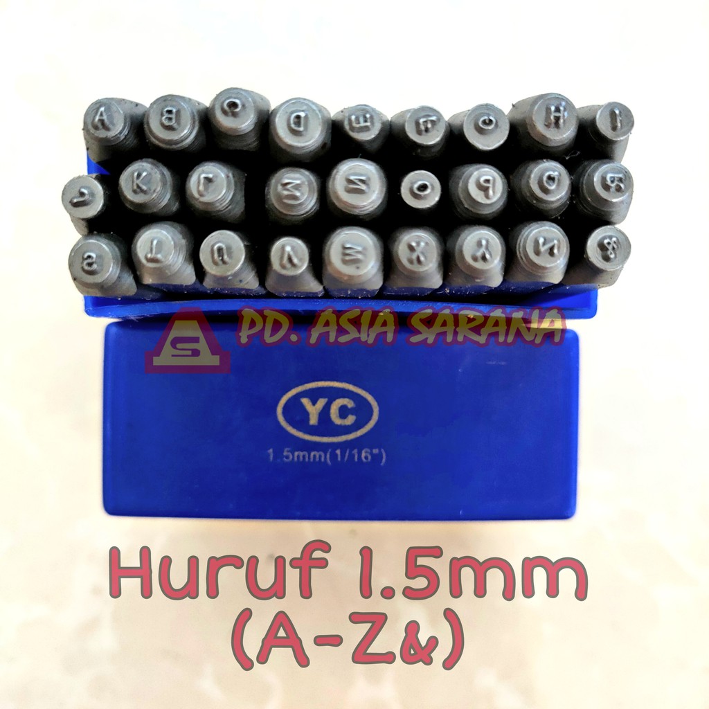 Jual [1.5mm] Mata Ketok Huruf Alphabet Set YC / Stamp Letter Punch A-Z ...