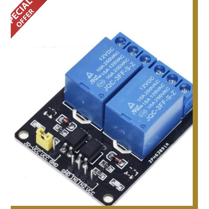 Jual Modul relay 12v 2 channel Arduino | Shopee Indonesia