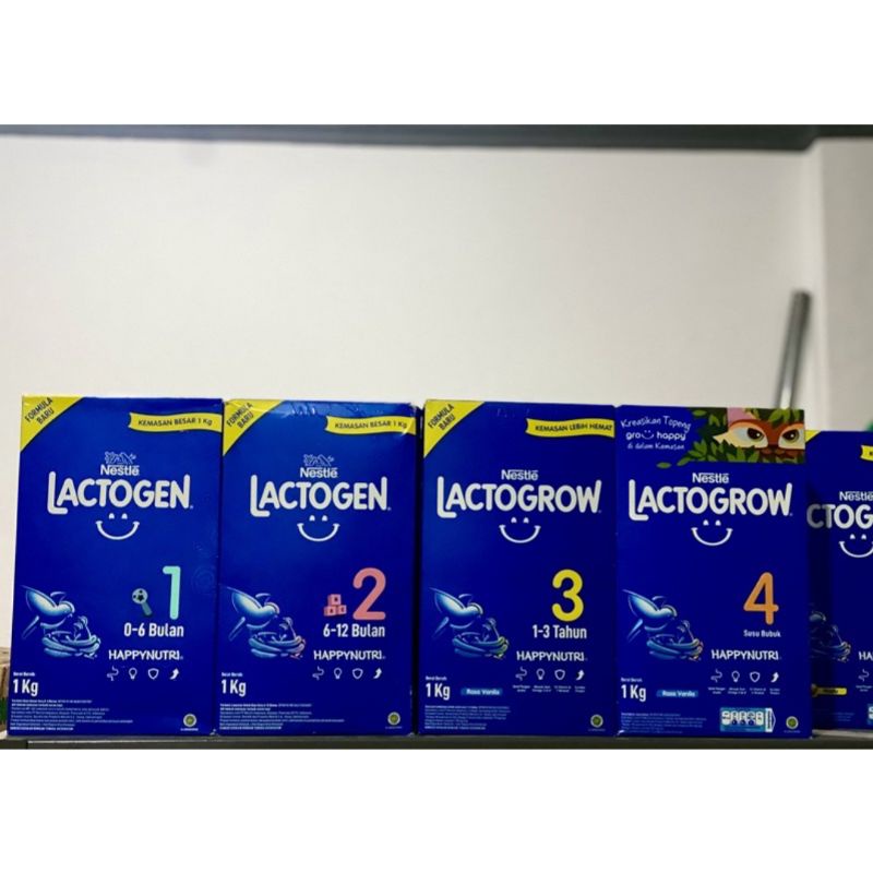 Jual LACTOGEN / LACTOGROW 1/2/3/4 1KG/1000G/1000GR MADU / VANILA ...