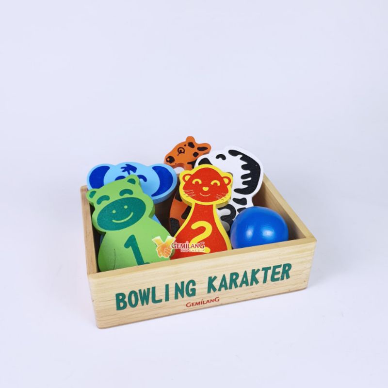 Jual mainan kayu bowling karakter | Shopee Indonesia