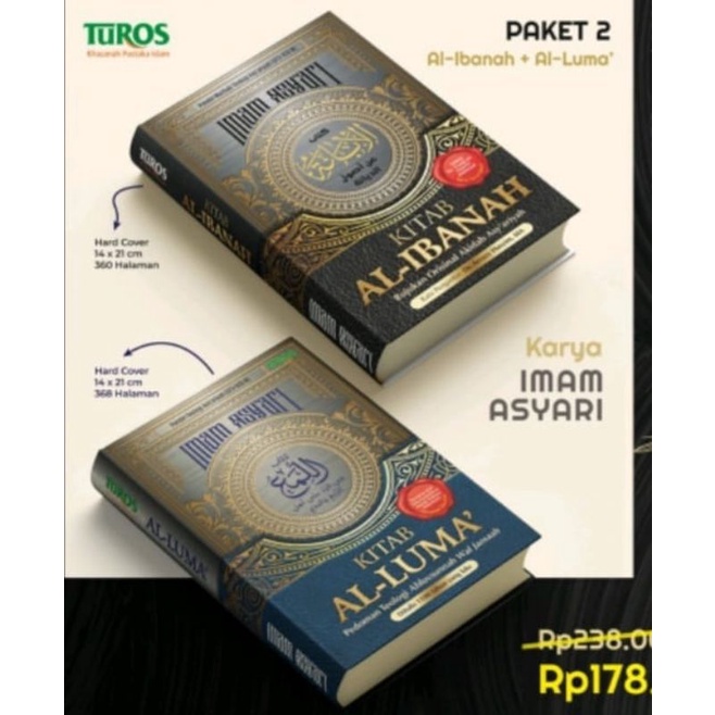 Jual paket kitab al luma dan kitab al ibanah original hard cover ...