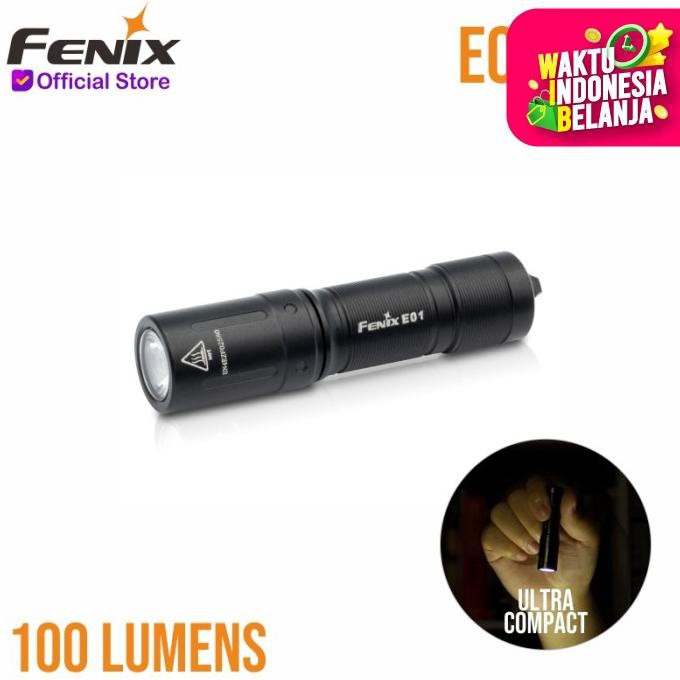 Jual Fenix E01 V2.0 Senter LED Flashlight Black | Shopee Indonesia