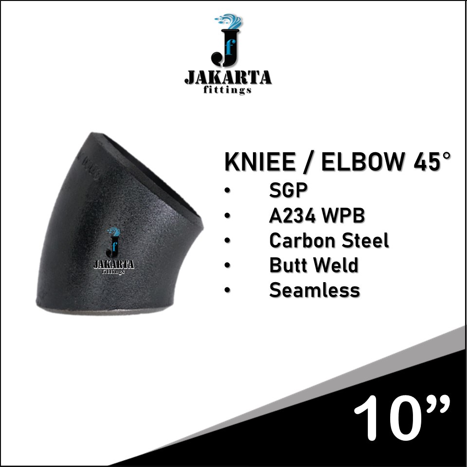 Jual ELBOW / KNEE 45 PIPE PIPA BESI A234 SGP BW LAS SIZE 10" 12" 14" 16 ...