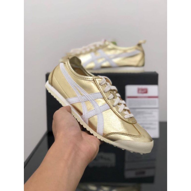 Jual sepatu onitsuka tiger mexico 66 original gold white | Shopee Indonesia