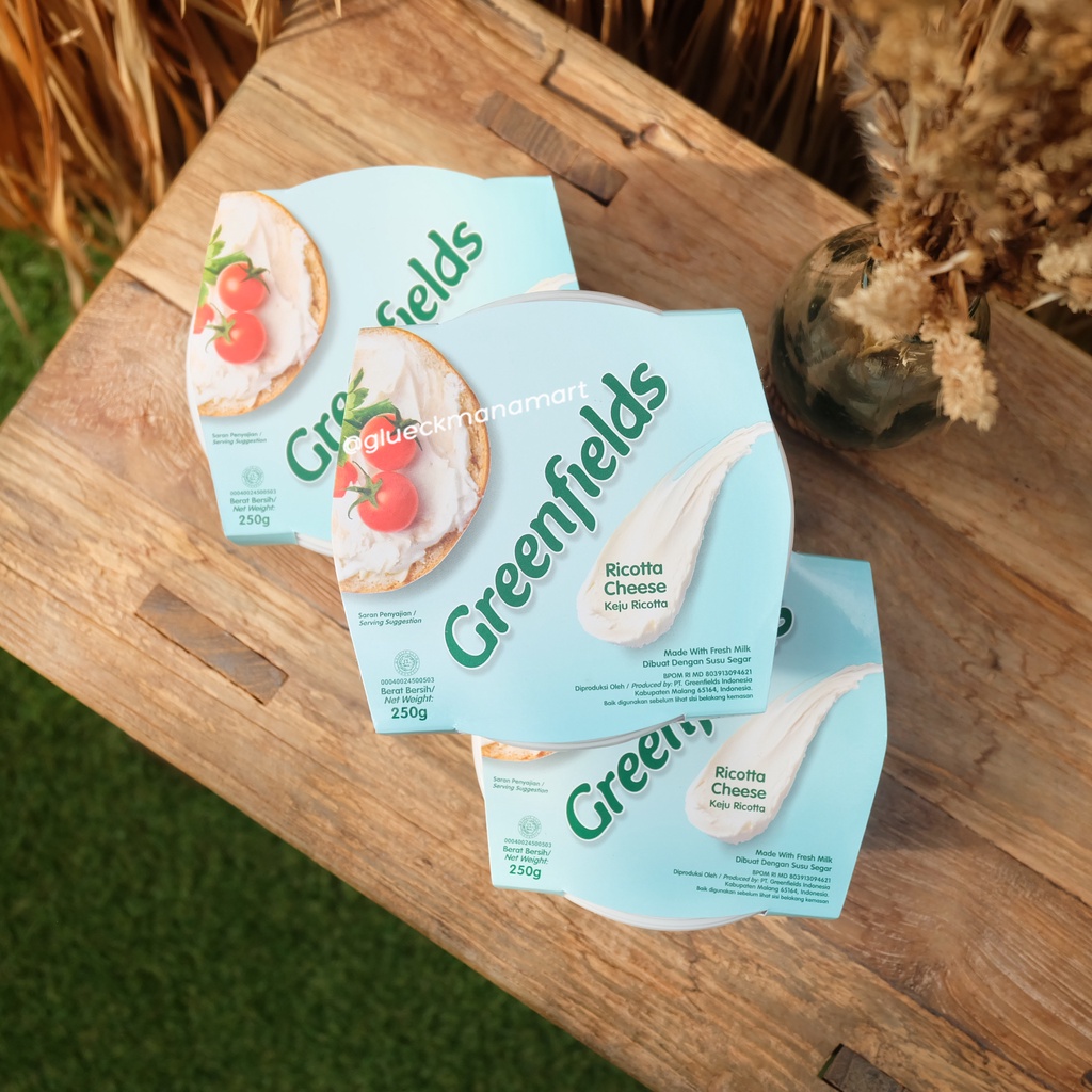 Jual KEJU RICOTTA / RICOTTA CHEESE GREEN FIELDS 250 g | Shopee Indonesia