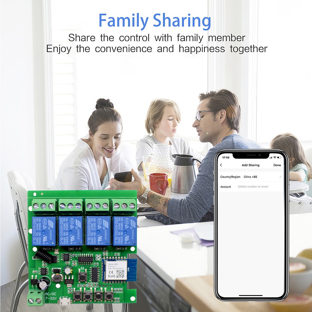 Jual PREORDER Tuya Smart Remote Control Wifi wireless Switch Module 1CH ...