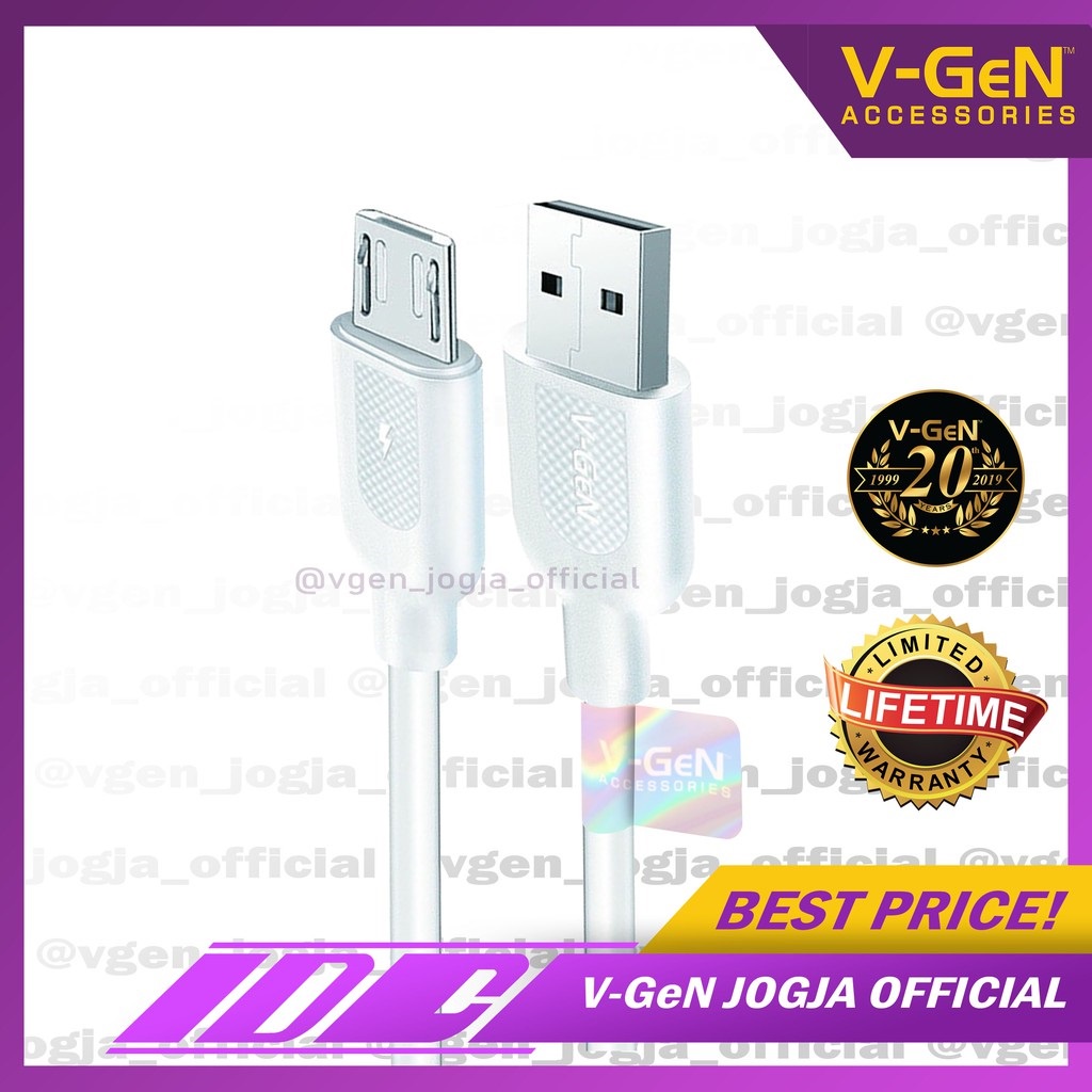 Jual KABEL DATA MICRO 2.1 Amper V-GEN VCS-01 FAST CHARGING 100CM ...
