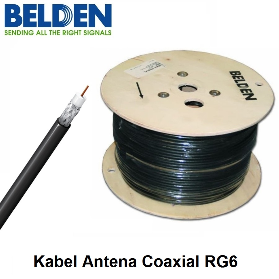 Jual Kabel Antena Coaxial RG6 Belden Per Meter | Shopee Indonesia