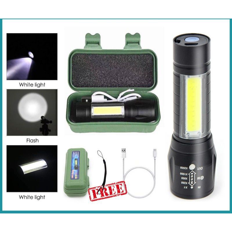 Jual senter police swat mini USB Charger | Shopee Indonesia