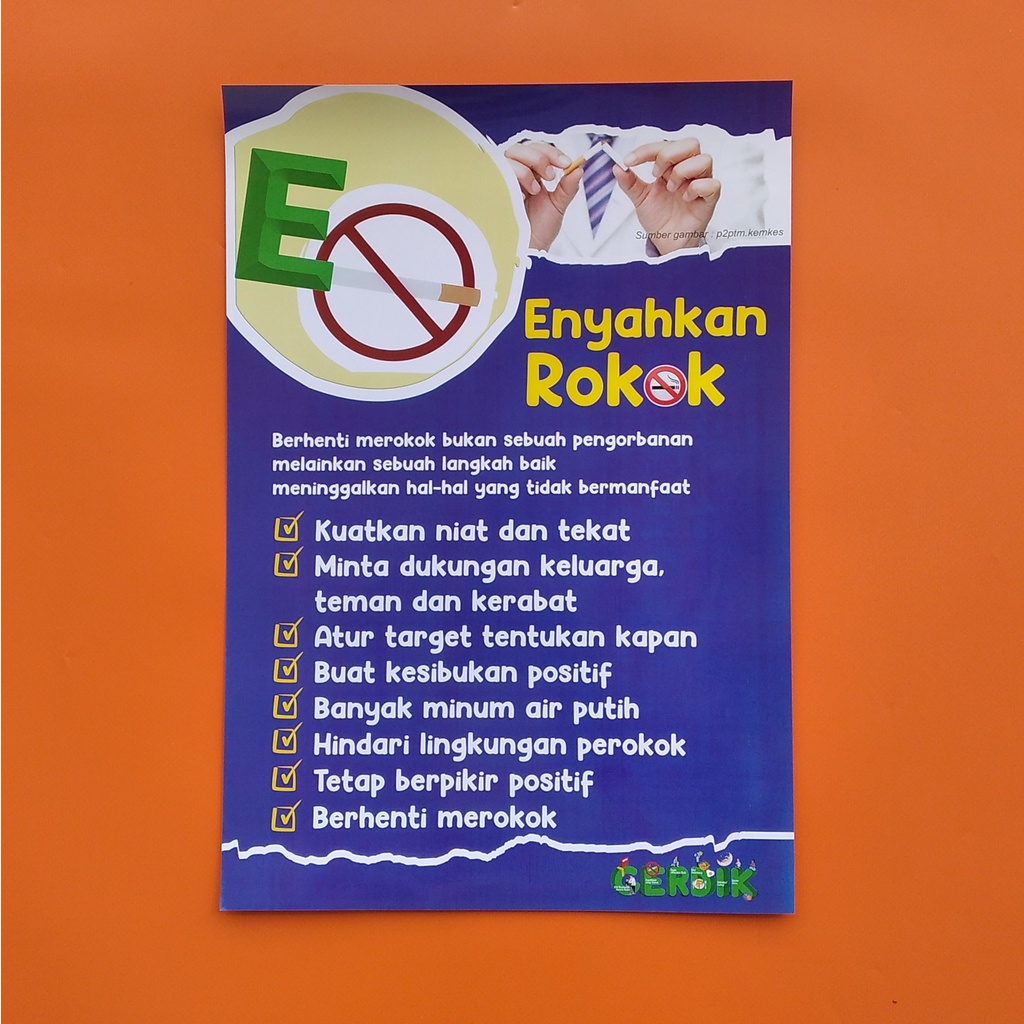 Jual Poster Kesehatan - Enyahkan Rokok - Berhenti Merokok - CERDIK ...