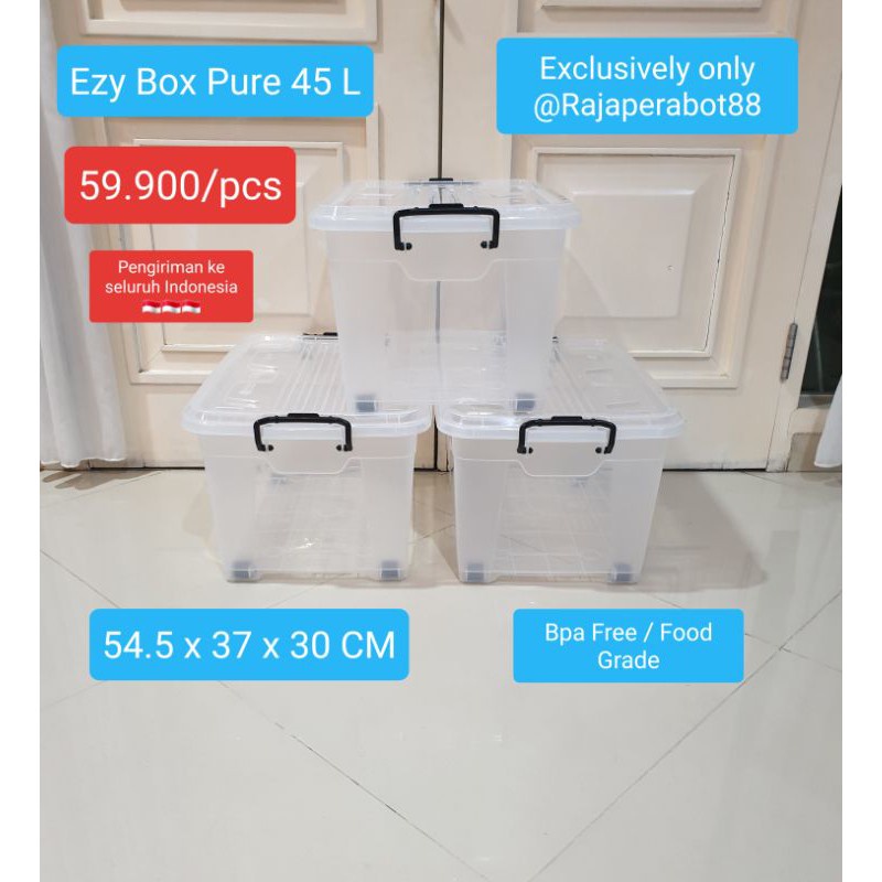 Jual Container Box / Kotak Penyimpanan Ezy cb 45 L Bening/Transparan ...
