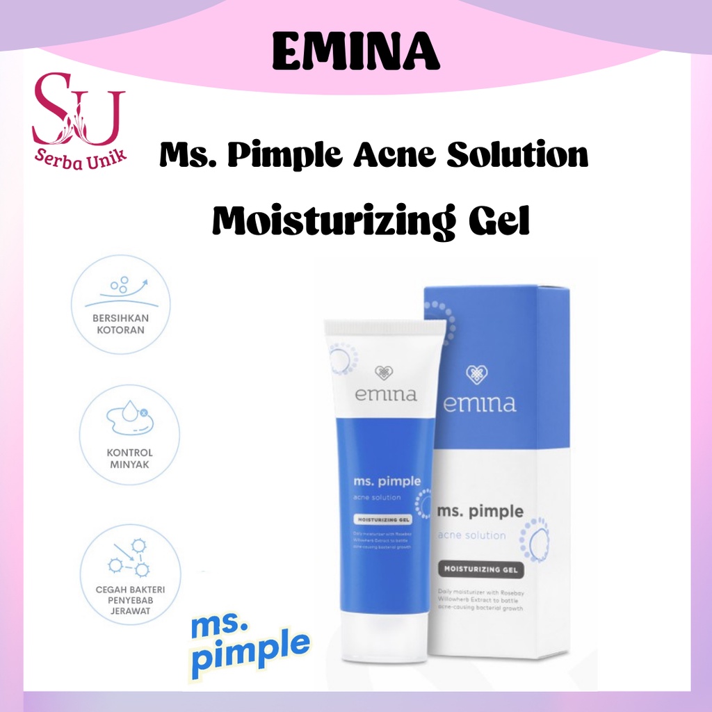 Jual Emina Ms Pimple Acne Solution Moisturizing Gel 20ml | Pelembab ...