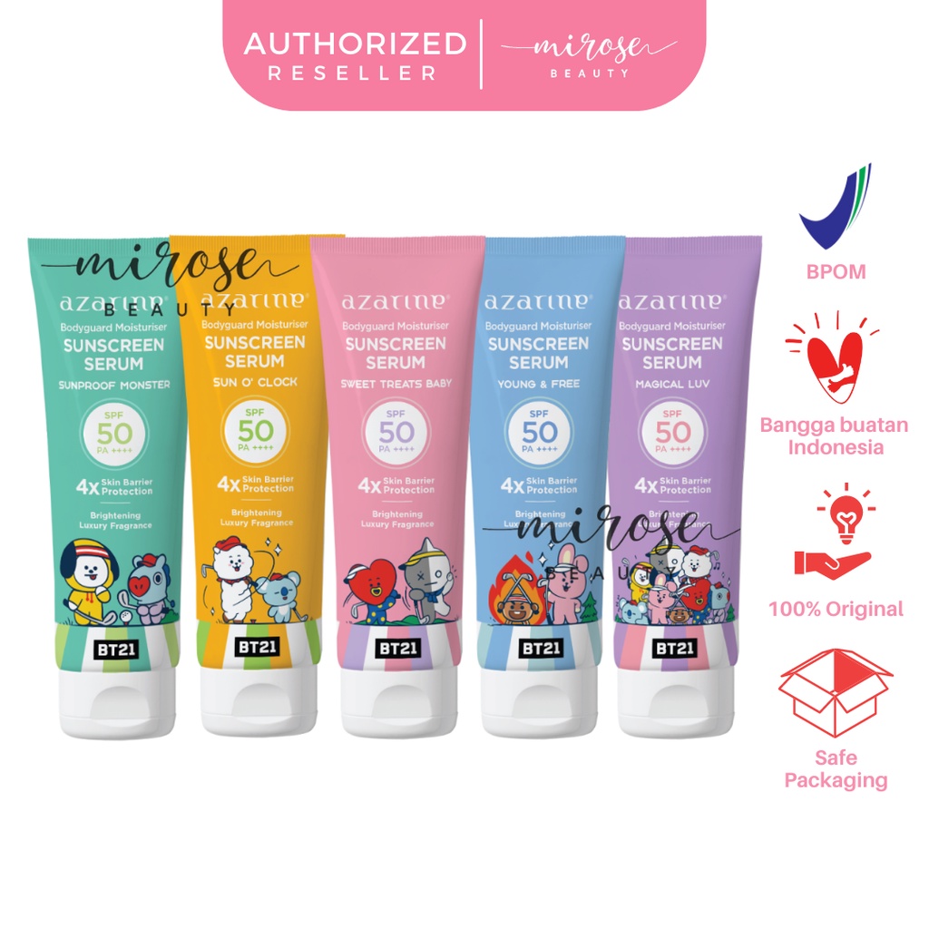 Jual Azarine BT21 Body Guard Moisturizer Sunscreen Serum 100ml | BTS ...