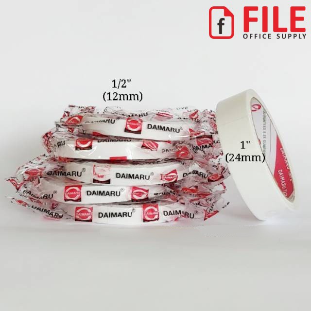 Jual Double Tape / Isolasi Bolak Balik Daimaru 1 inch (24 mm x 12 yard) | Shopee Indonesia
