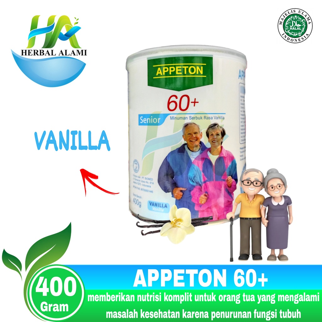 Jual Appeton 60+ Senior 400gr Rasa Vanilla - Susu Khusus Orang Tua ...