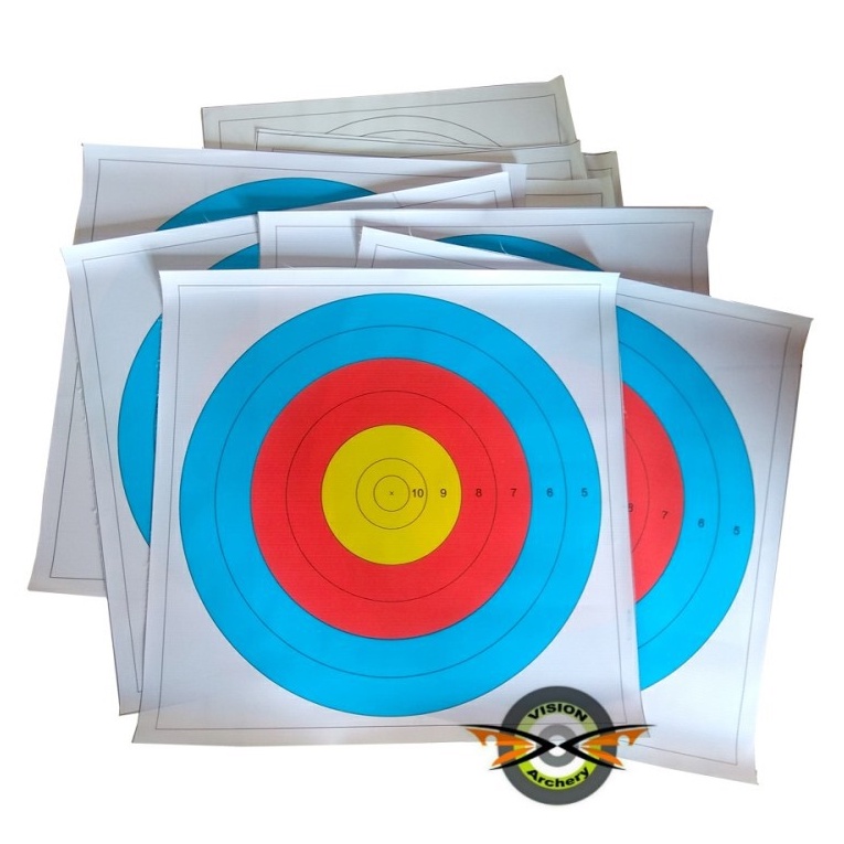 Jual Print Target 80cm 6 Ring Single Fita Target Face Standar / Print ...