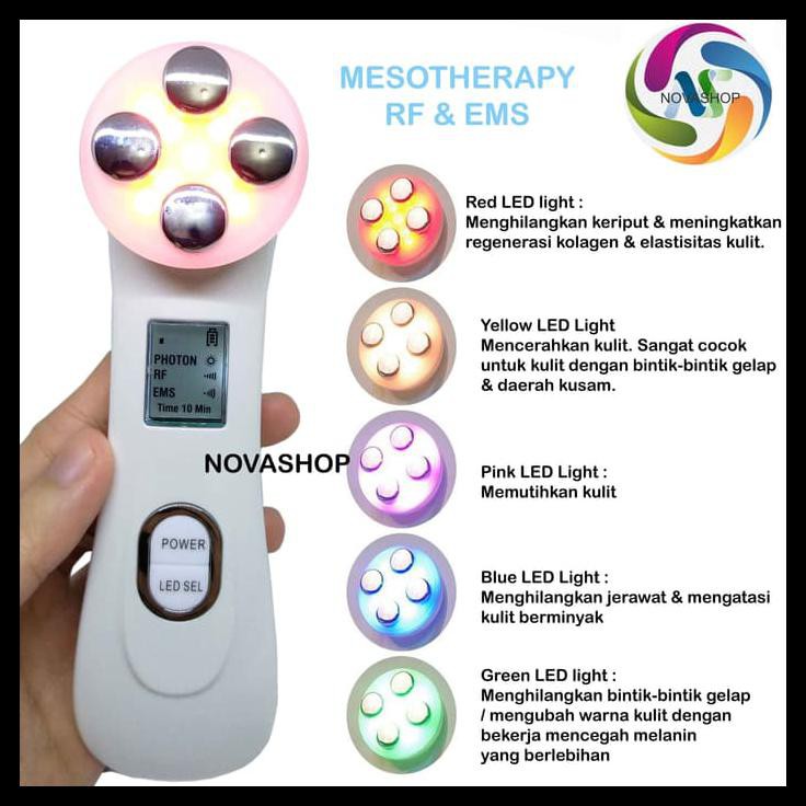 Jual 5 In 1 Mesotherapy - Radio Frequency Rf & Ems - Led Photon - Original | Shopee Indonesia