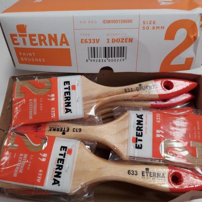 Jual KUAS CAT ETERNA ukuran 2 inch (1 LUSIN) | Shopee Indonesia