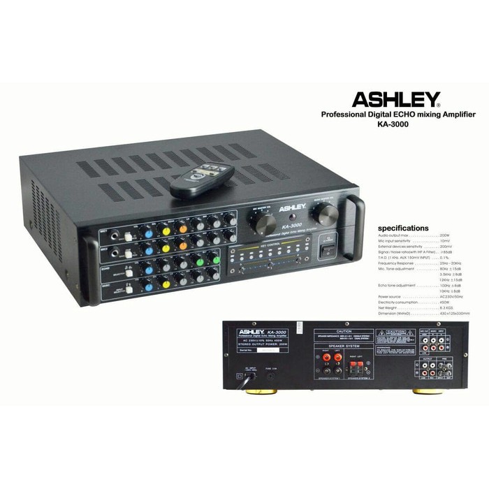 Jual AMPLI MIXER ASHLEY KA 3000 ( ORIGINAL ) | Shopee Indonesia