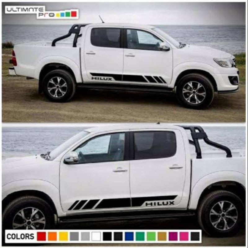 Jual stiker mobil hilux Strada Triton Navara sticker custom | Shopee ...