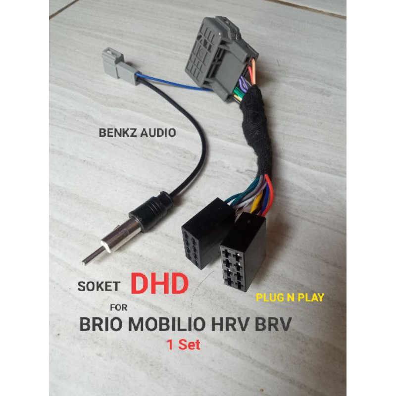 Jual Soket Head unit DHD PNP ke Honda BRIO MOBILIO HRV Jazz plun play ...