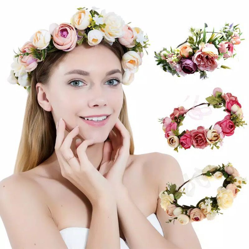 Jual FLOWER CROWN / MAHKOTA BUNGA / BONDU BUNGA / BONDU PESTA | Shopee ...