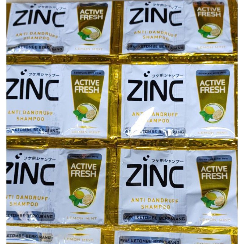 Jual sampo zink renteng isi 12saset ori. | Shopee Indonesia