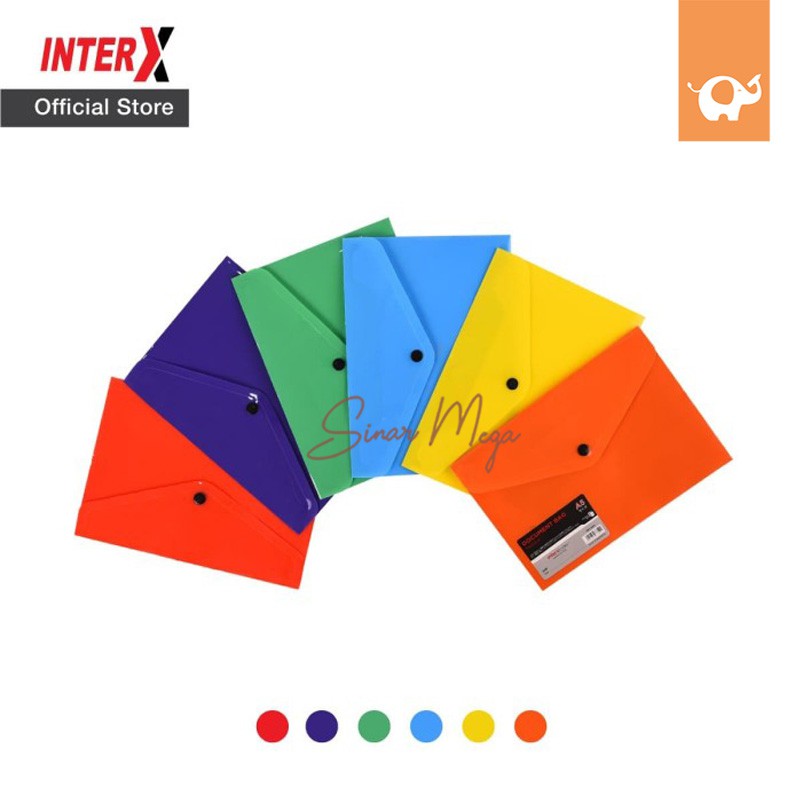 Jual Inter X Document Bag Opaque A5 / Map Kancing Plastik Penyimpanan ...