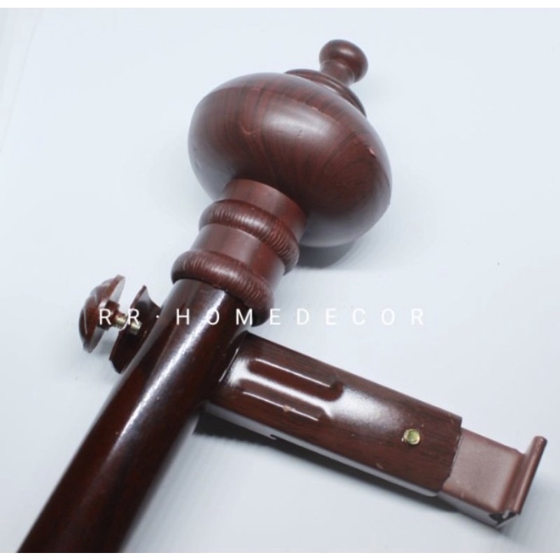 Jual Rel rolet pipa batang besi tiang bulat gorden warna coklat motif ...