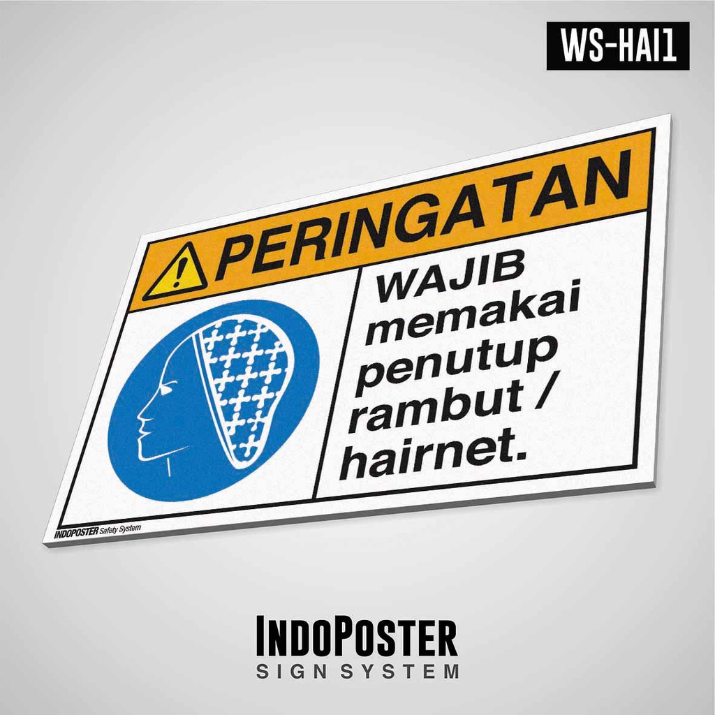 Jual Safety Sign Rambu K3 PVC ANSI Wajib Memakai Pelindung Kepala ...