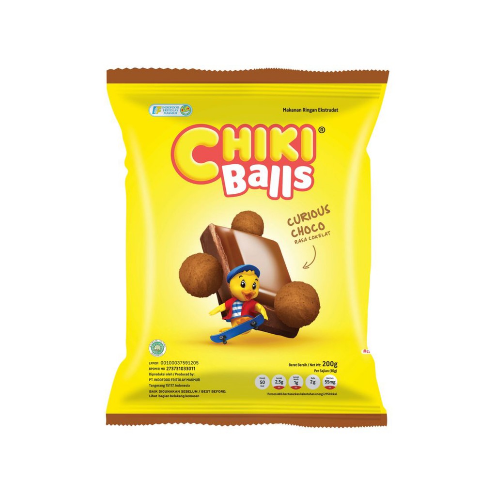Jual CHIKI BALLS 200GR INDOFOOD COKLAT CURIOUS CHOCO JUMBO SNACK ...