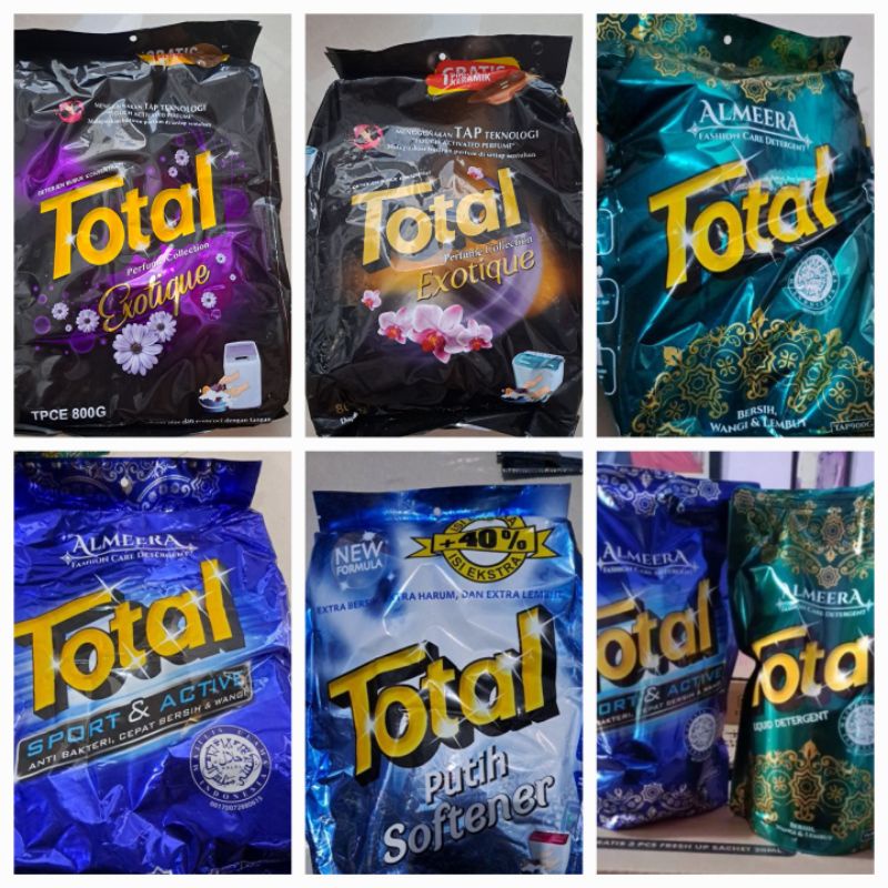 Jual Total Detergent bubuk 800-900gr/Cair Almeera 750ml | Shopee Indonesia