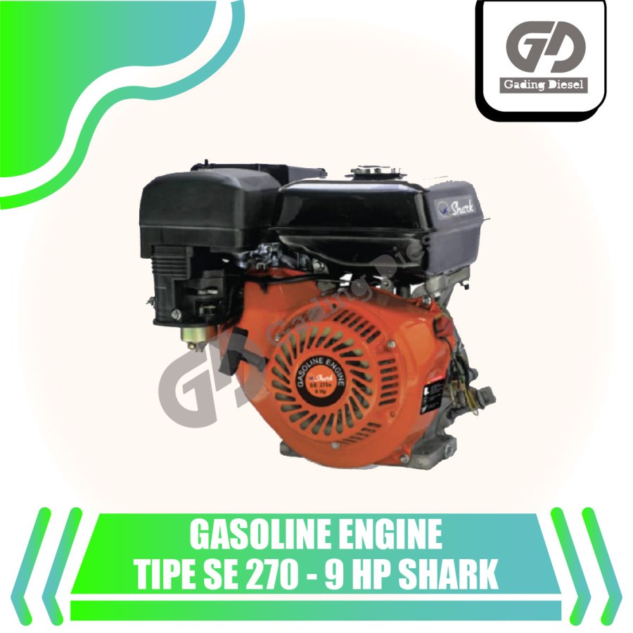 Jual MESIN PENGGERAK/GASOLINE ENGINE SHARK SE270 9 HP | Shopee Indonesia