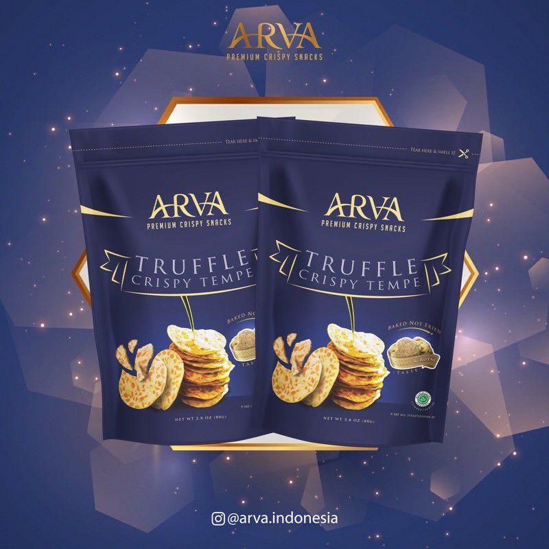 Jual Arva Keripik Tempe Oven / Kripik Tempe Crispy Rasa Truffle 80 gr ...