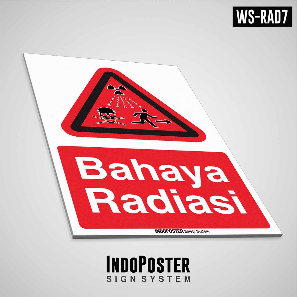 Jual Safety Sign Rambu K3 PVC ISO Peringatan Bahaya Radiasi Pengion ...