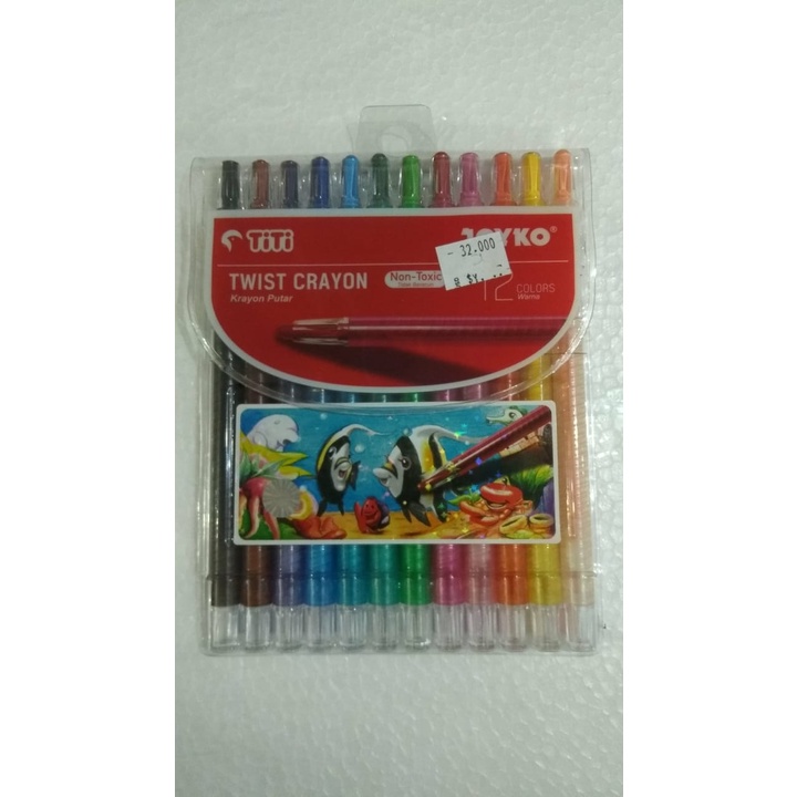Jual CRAYON PUTAR JOYKO - TITI 12 / TWIST CRAYON JOYKO TWCR-12S ...