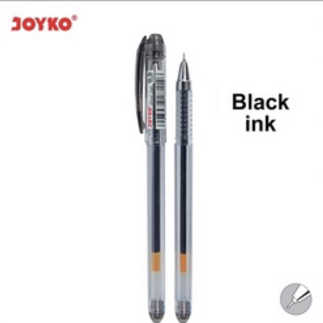 Jual ( 1 pcs ) Gel Pen Pulpen Pena Joyko GP-189 Oval Gel 0.5 mm warna hitam ( Harga 1 pcs ...