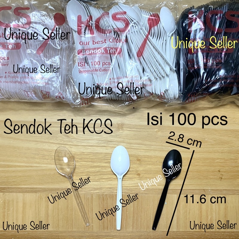 Jual Sendok Teh Plastik KCS isi 100 / Sendok Puding Agar Jelly Besar ...