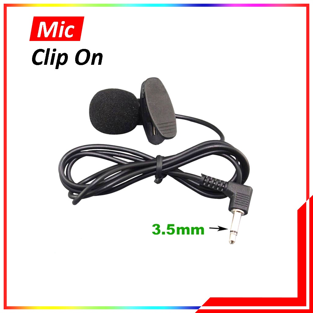 Jual Clip On Mic Microphone 3.5mm Mic Youtuber - Microphone Clip On ...
