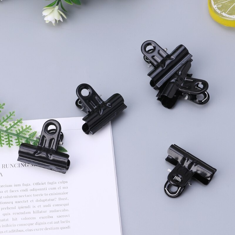 Jual Ongkir Gratis ya 1 Pack 5Pcs Black Metal Binder Clips File Paper ...