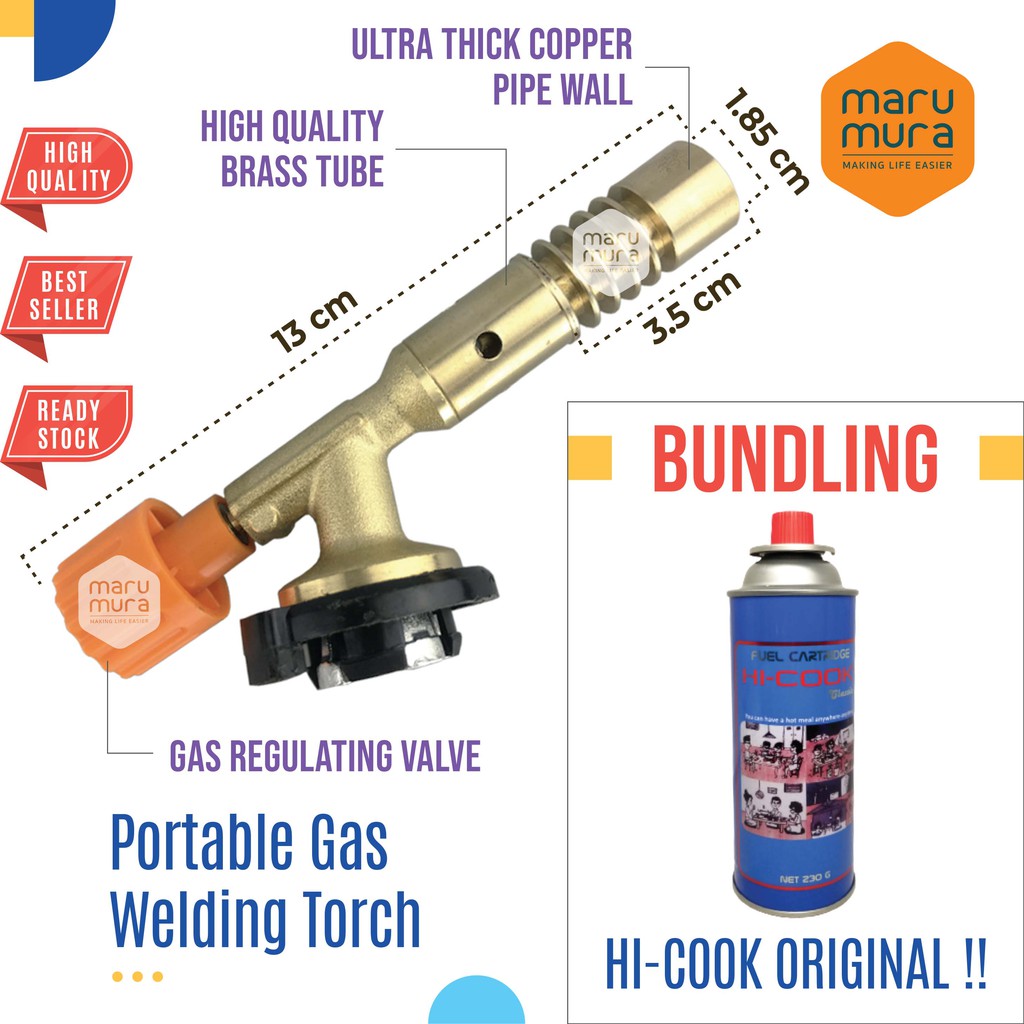 Jual Tabung Gas Portable Hi Cook Original 230 Gram + Flame Gun | Gas ...