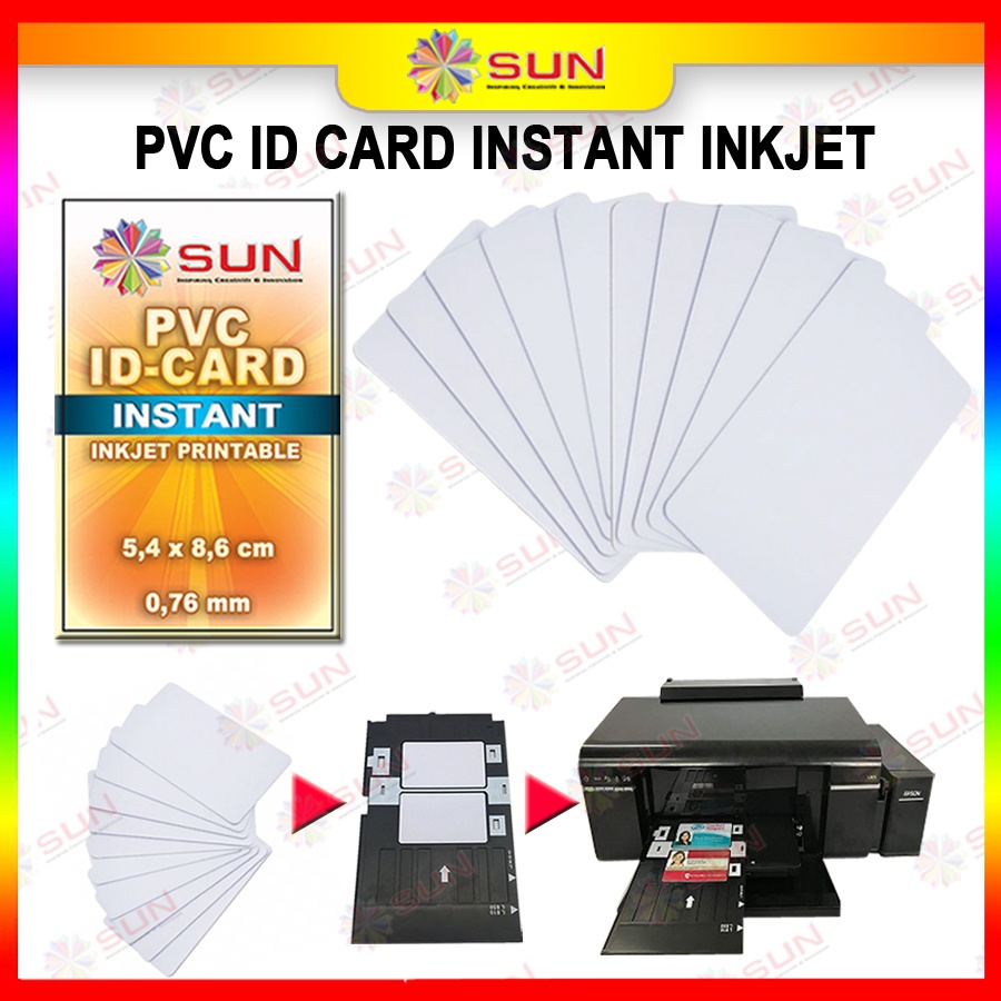 Jual Inkjet PVC ID Card 0,76 White Grade A uk 8.6 x 5.4 cm ( Kertas PVC ...