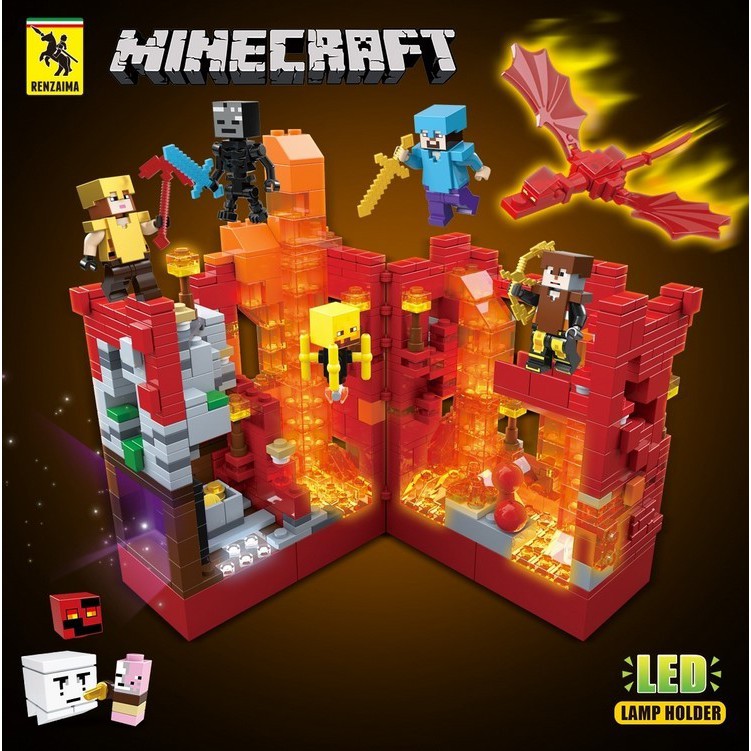 Jual BRICKS LEGO MINECRAFT MY WORLD 680 MISTERY CASTLE 856 PCS LED ...