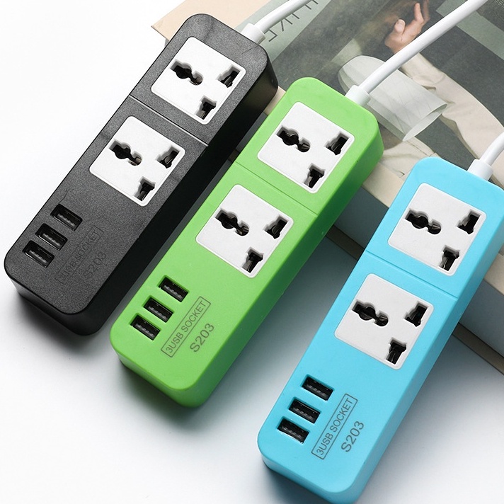 Jual Stop Kontak Arde 3 USB With 2 LUBANG Universal Stopkontak KABEL ...