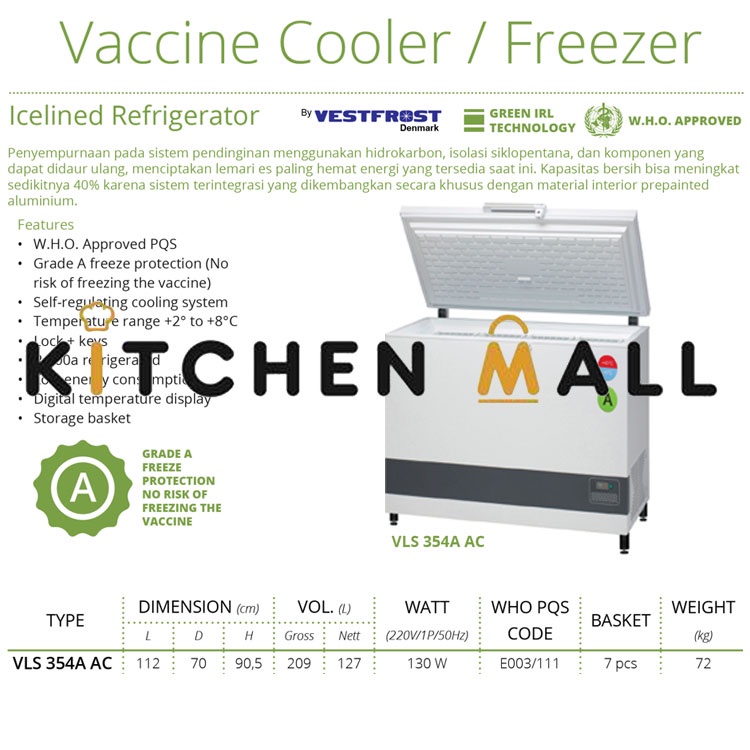 Jual GEA VLS 354A AC VESTFROST Vaccine Cooler - Kulkas Penyimpanan ...