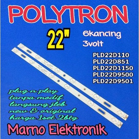Jual LAMPU BL BACKLIGHT LED TV POLYTRON 22IN PLD22D110 PLD 22D110 PLD22D851 PLD 22D851 22 INCH ...