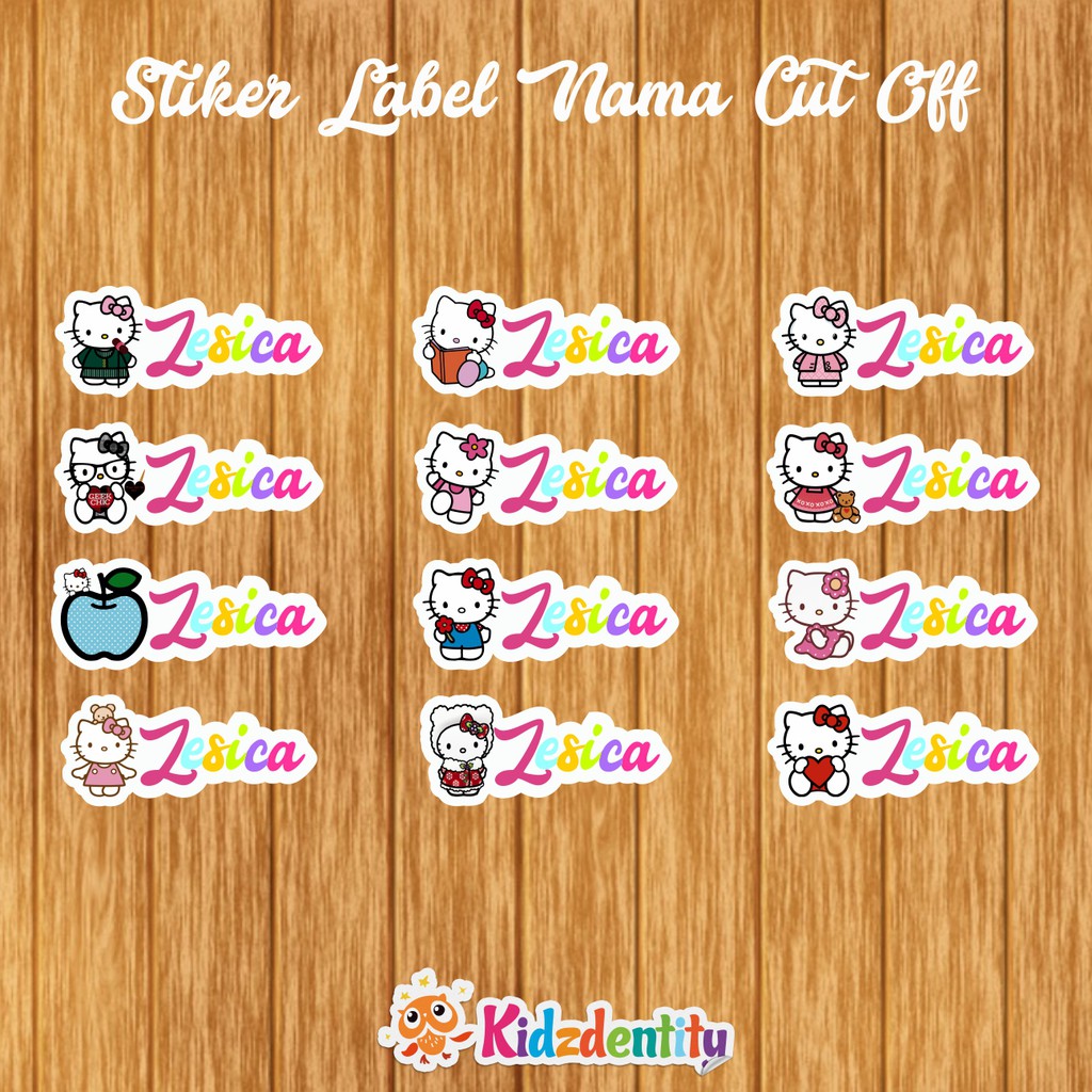 Jual STIKER NAMA CUT OFF HELLO KITTY 3 | Shopee Indonesia