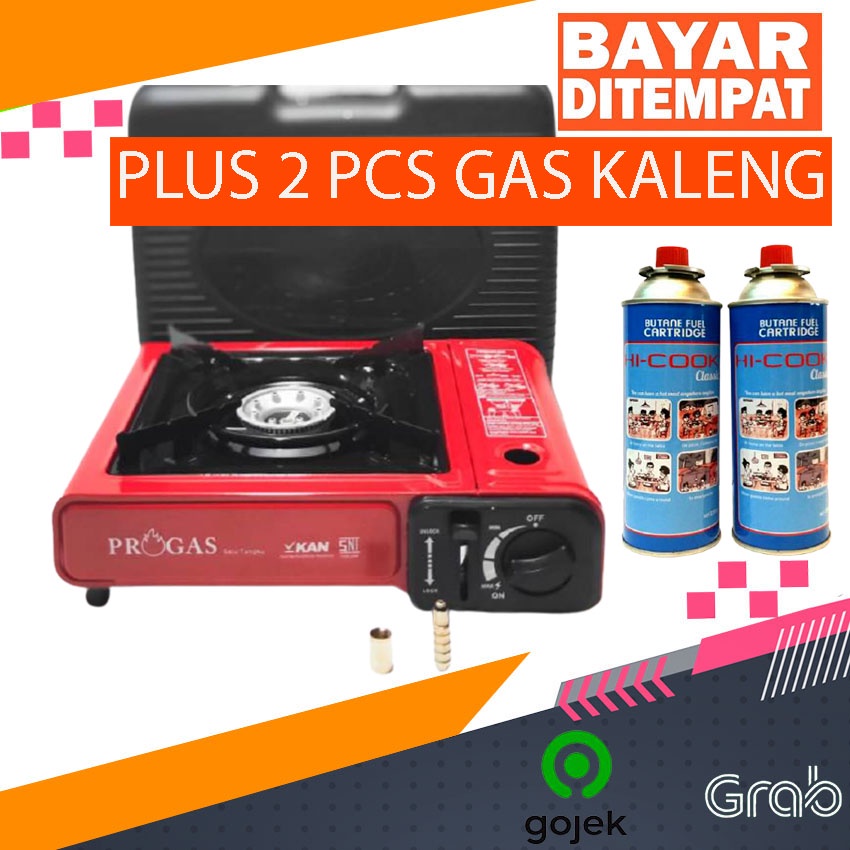 Jual Kompor Portable Progas Portable + 2 Pcs Gas Kaleng HI-Cook ...