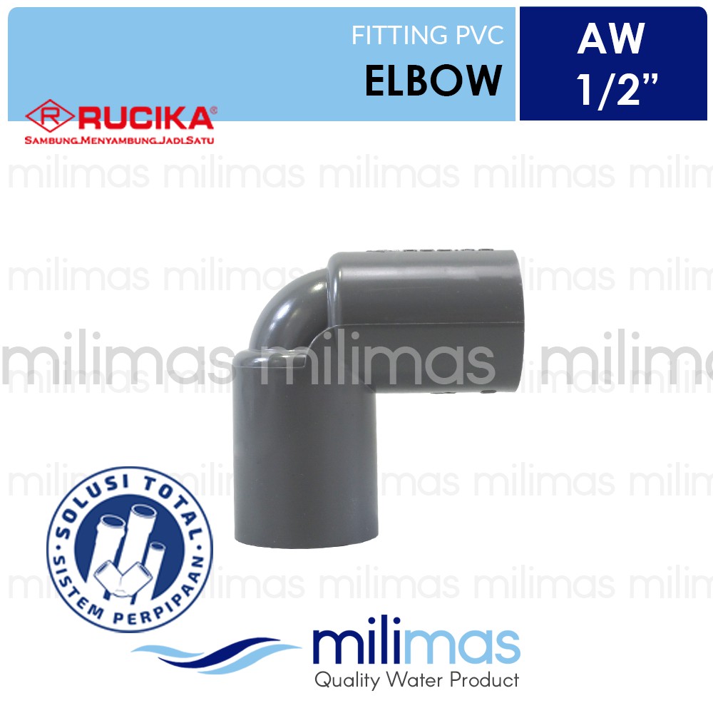 Jual RUCIKA - ELBOW AW 1/2" - Keni PVC Elbow | Shopee Indonesia