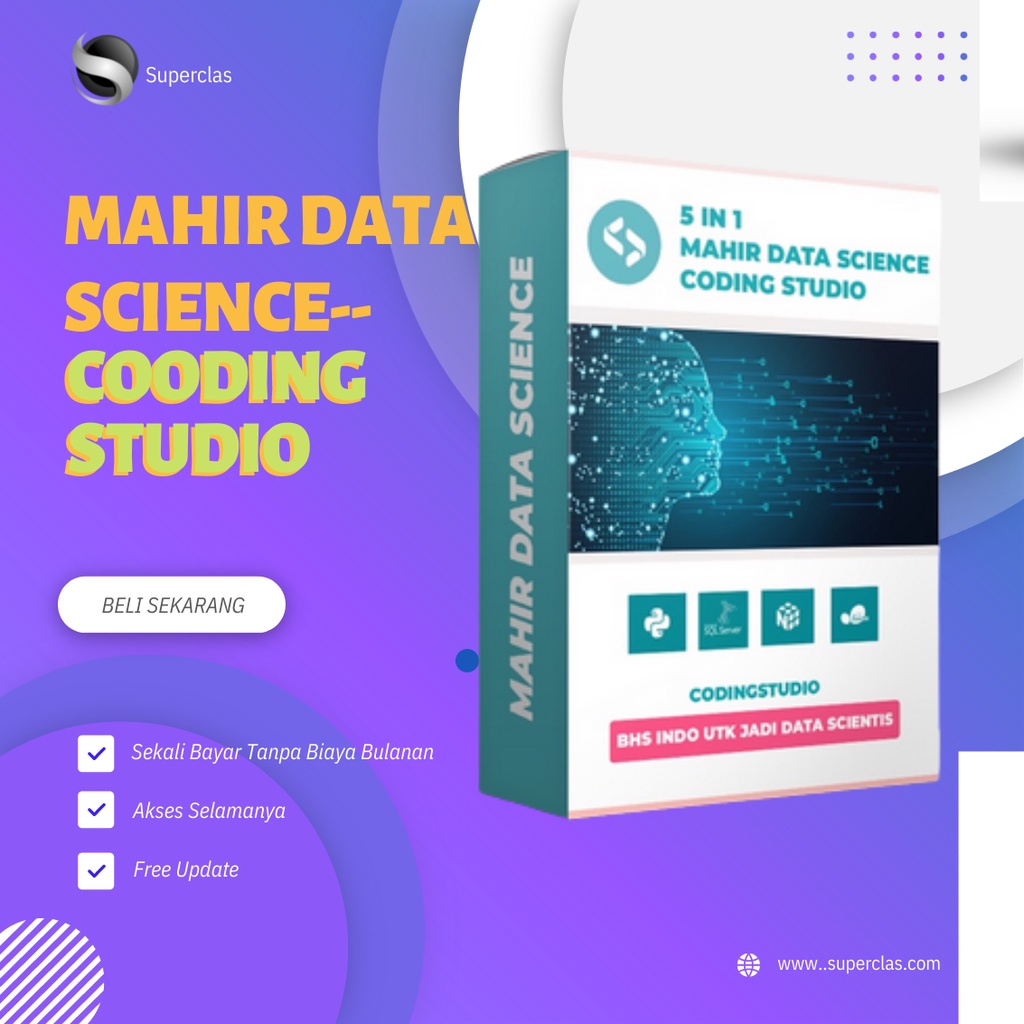 Jual Mahir Data Science 5 IN 1 - Paling dibutuhin buat kerja sekarang Coding Studio - Paling ...